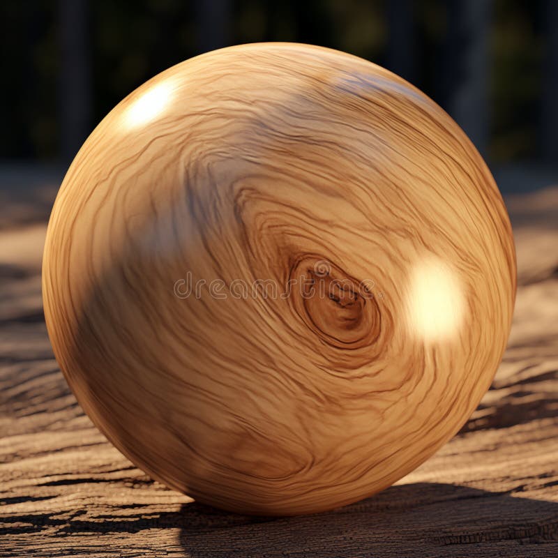 Wooden Sphere 3d Rendering, Spherical Shape Made of Wood on Wood ...