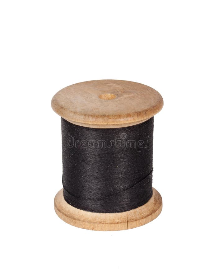 Wooden spool of thread stock image. Image of roll, cotton - 55398343