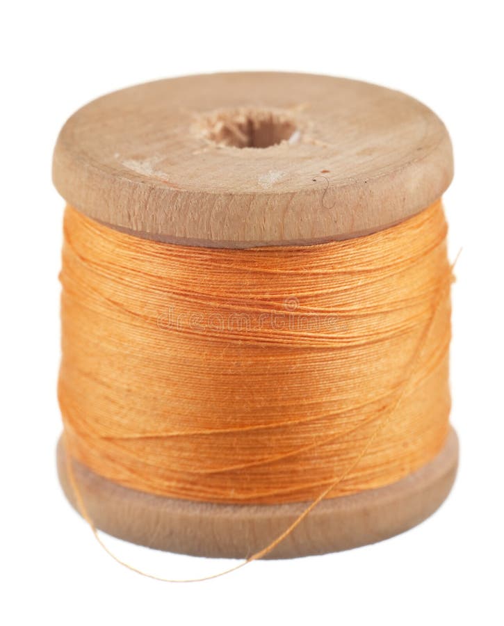 Wooden spool of thread stock photo. Image of bobbin - 124498086