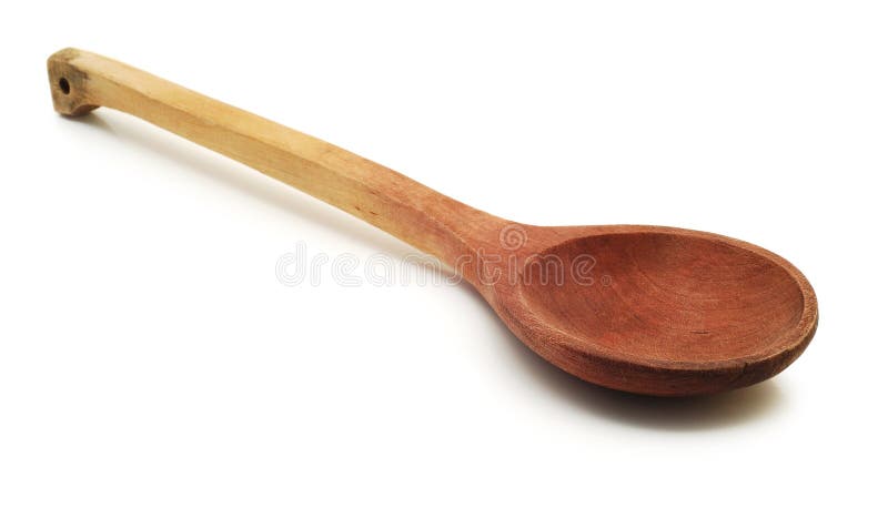 Wooden Spoon Front Top View Stock Image - Image of household, front ...