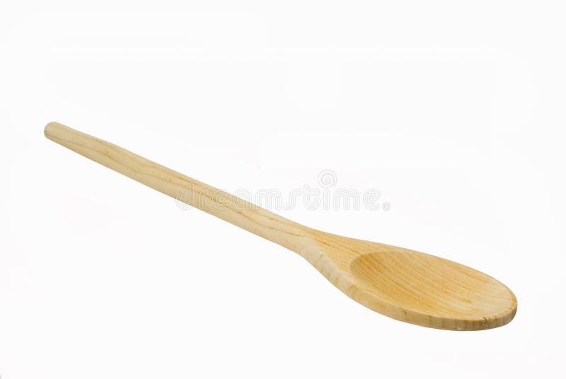 Wooden Spoon Front Top View Stock Image - Image of household, front ...