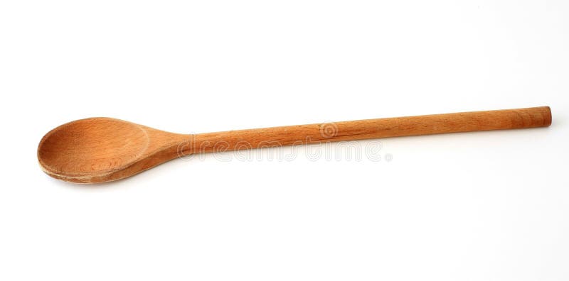Wooden Spoon Front Top View Stock Image - Image of household, front ...