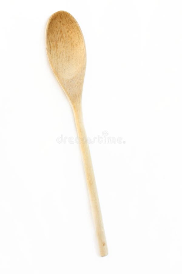 Wooden Spoon Front Top View Stock Image - Image of household, front ...