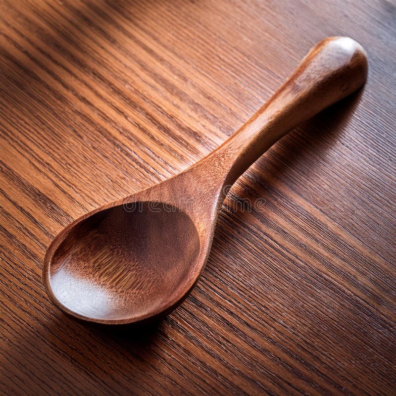Wooden spoon, AI generated stock illustration. Illustration of ...