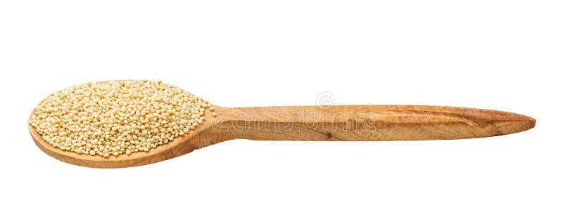 Wooden Spoon with Amaranth Grains Isolated Stock Photo - Image of ...