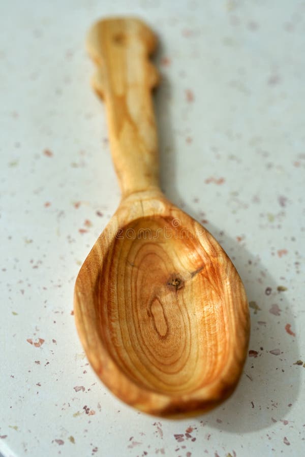 Wooden Spoon from Cherry Tree Stock Photo - Image of brown, cuisine ...