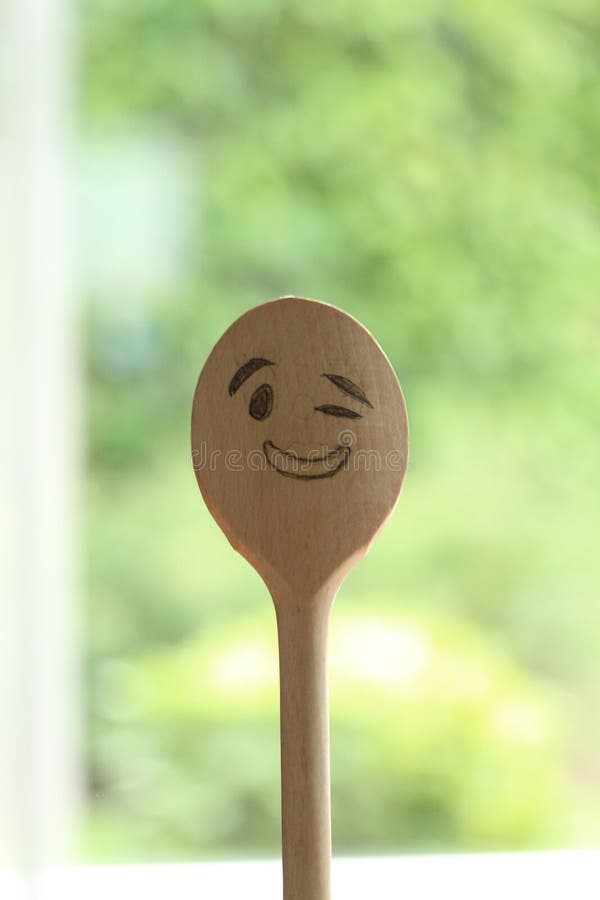 Wooden Spoon stock image. Image of white, food, spoon - 129445003