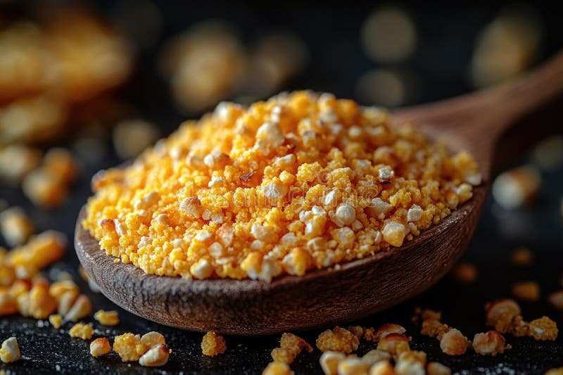 A Wooden Spoon Filled with Corn Kernels, Perfect for Cooking or Serving ...