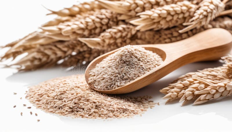 A Wooden Spoon Filled with Wheat Grains Stock Illustration ... A Wooden Spoon Filled with Wheat Grains Stock Illustration ...