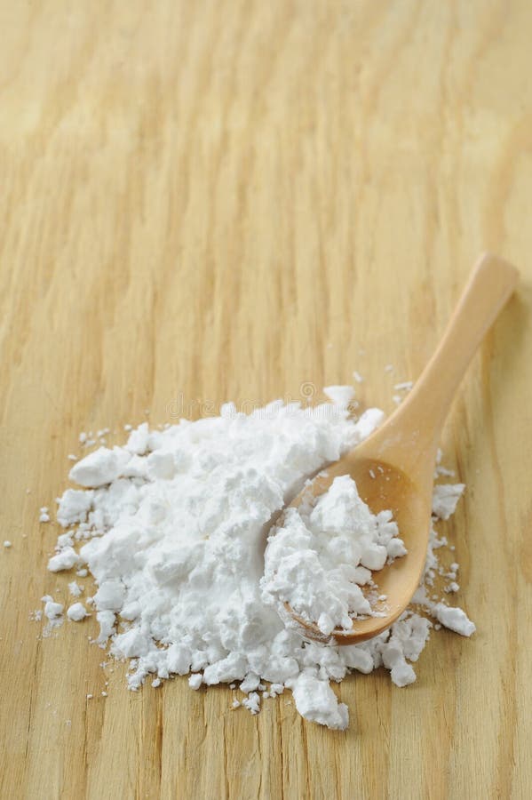 Wooden spoon with flour stock photo. Image of cook, fresh - 23411072