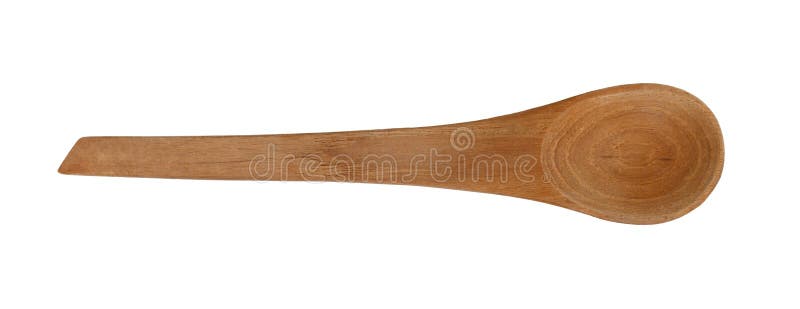 Wooden Spoon Front Top View Stock Image - Image of household, front ...