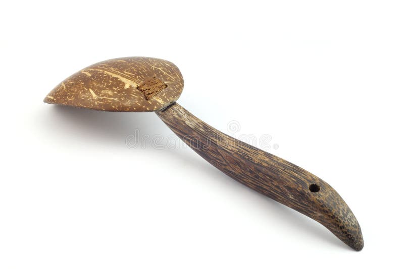 Wooden Spoon Made from Coconut Shells Stock Photo - Image of travel ...
