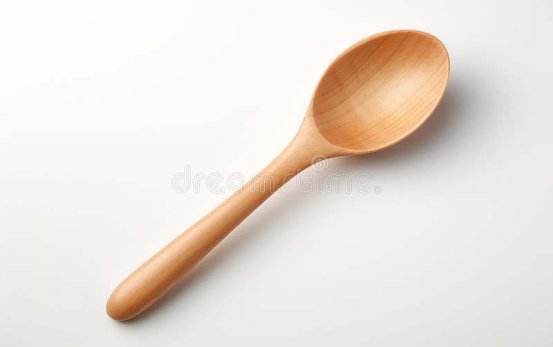 Wooden Spoon on Transparent Backdrop Stock Illustration - Illustration ...