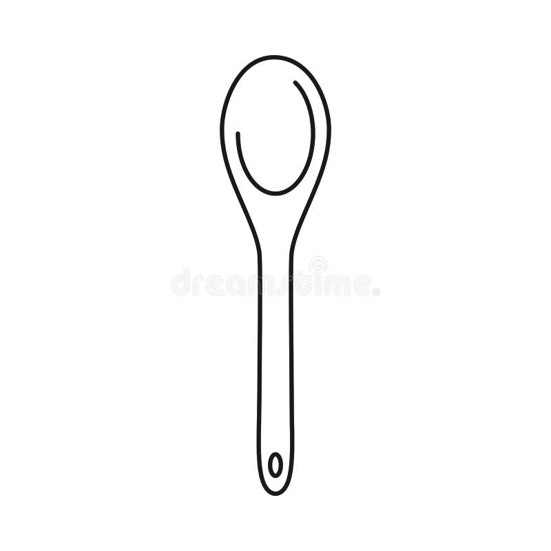 Wooden Spoon Vector Icon stock vector. Illustration of mixing - 229866641