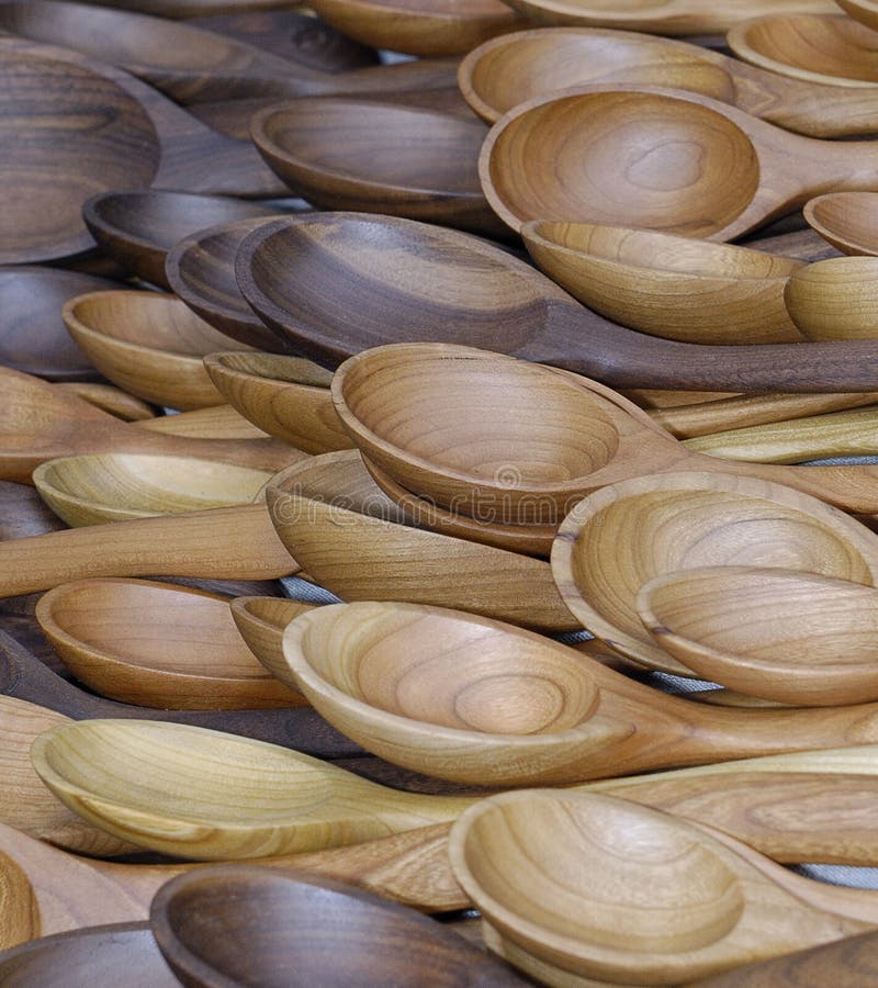 Wooden spoons stock image. Image of brown, group, traditional - 15833207