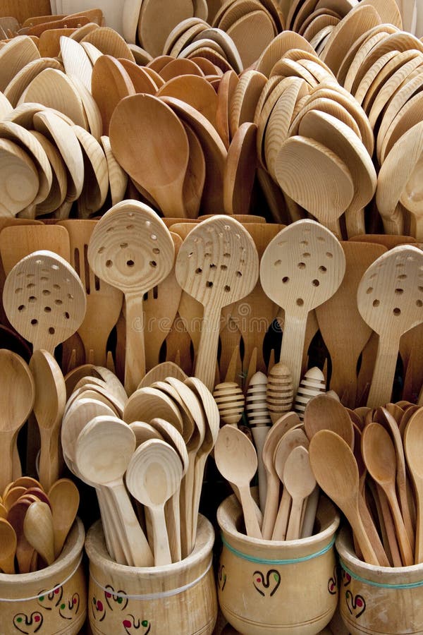 Wooden spoons stock image. Image of paddle, spatula, four - 21029403