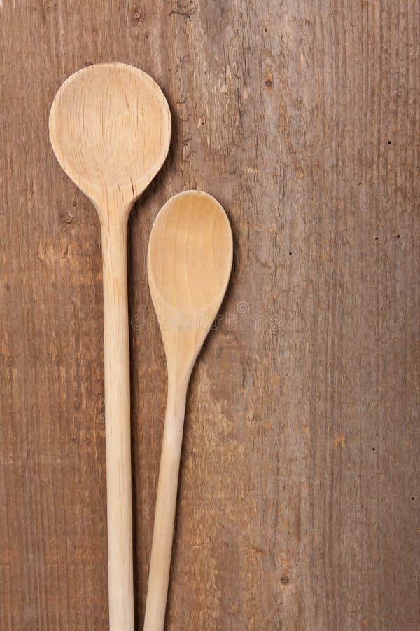Two Wooden Spoons and a Dish Towel Stock Photo - Image of book, cloth ...