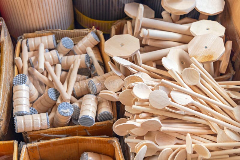 Wooden Spoons Mallets stock photo. Image of wood, mallet - 240538092