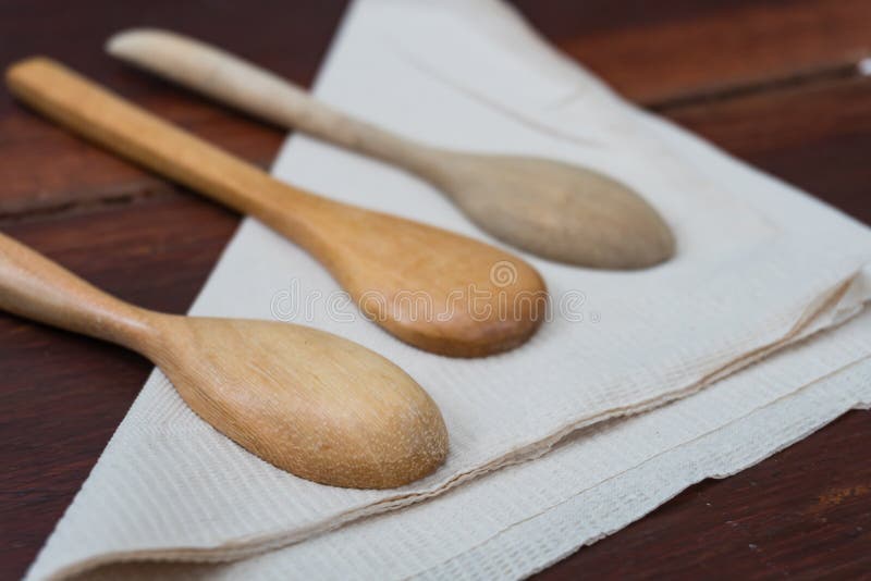 Wooden Spoons on Tissue Paper Stock Photo - Image of kitchenware ...