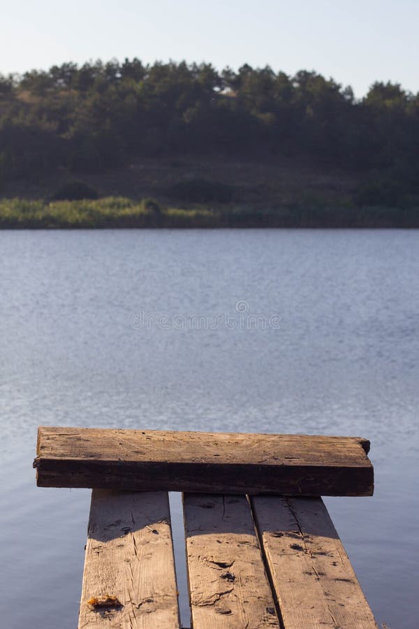 Wooden Springboard for Jumping Water Stock Photo - Image of design ...