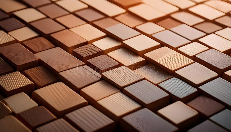Wooden Square Blocks Background, Geometric Pattern. Rectangular ...