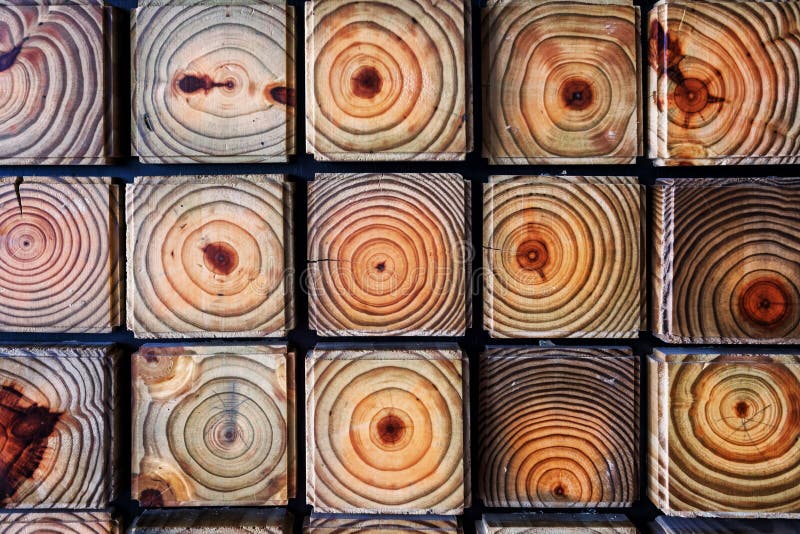 Wooden Square Blocks Wall Texture Background Stock Photo - Image of ...