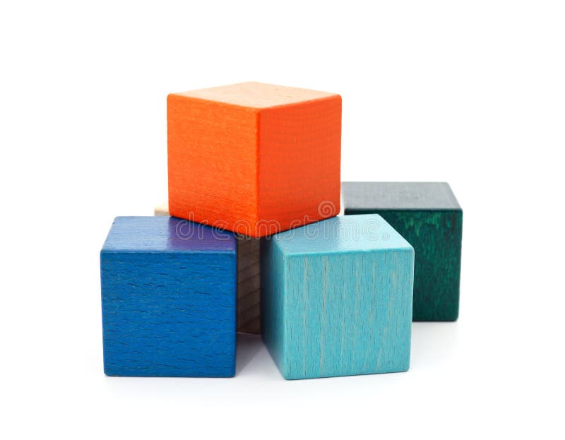 Wooden square cubes stock photo. Image of children, product - 246532598