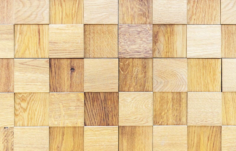 Wooden Square Tile. Panel of Square Wooden Blocks Stock Image - Image ...