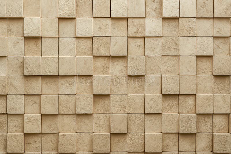 Wooden Square Tiles Panel Modern Interior Wall Design Beige Maple ...