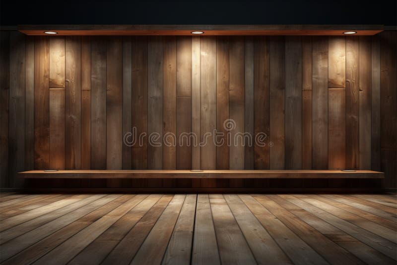 Wooden Stage Wall, Floor, Product Stand Gallery Backdrop Stock ...