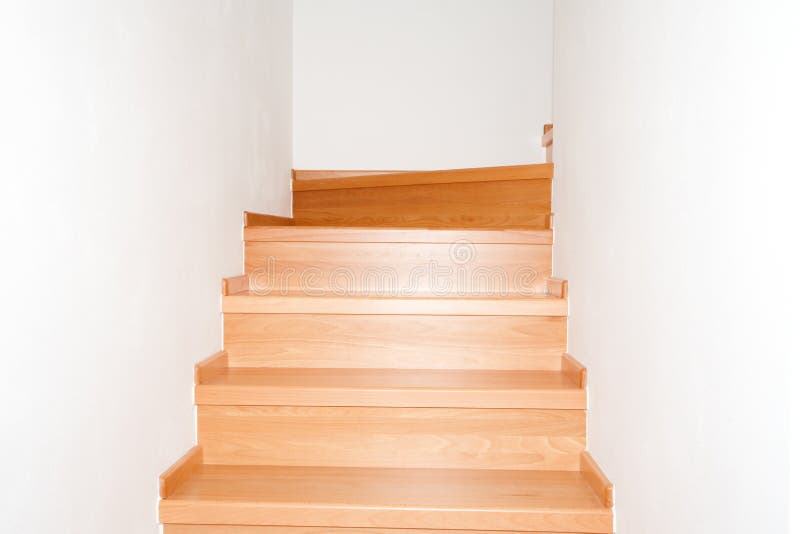 Wooden Staircase in the Room Stock Image - Image of control ...