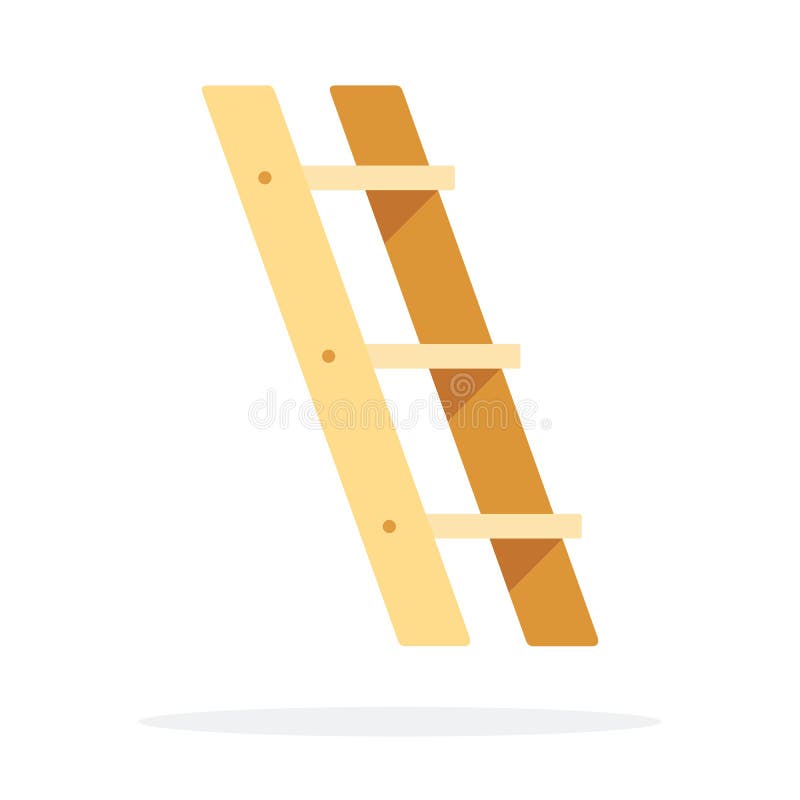Ladder Side View Vector Flat Isolated Stock Vector - Illustration of ...