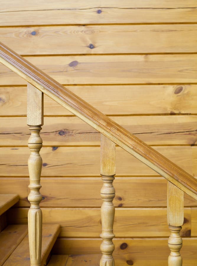 Wooden Stairs in a Wooden House Stock Photo - Image of knot, board ...
