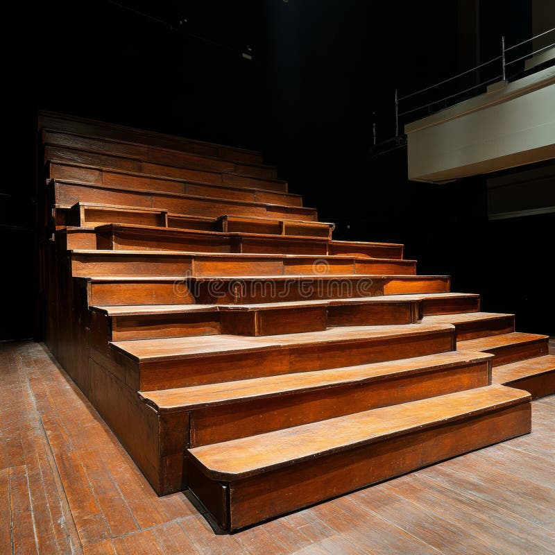 Wooden Stairs in the Interior of the Room. 3D Rendering Stock ...