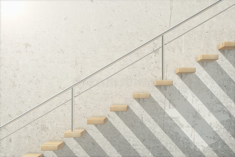 Wooden stairs side stock illustration. Illustration of beige - 68542429