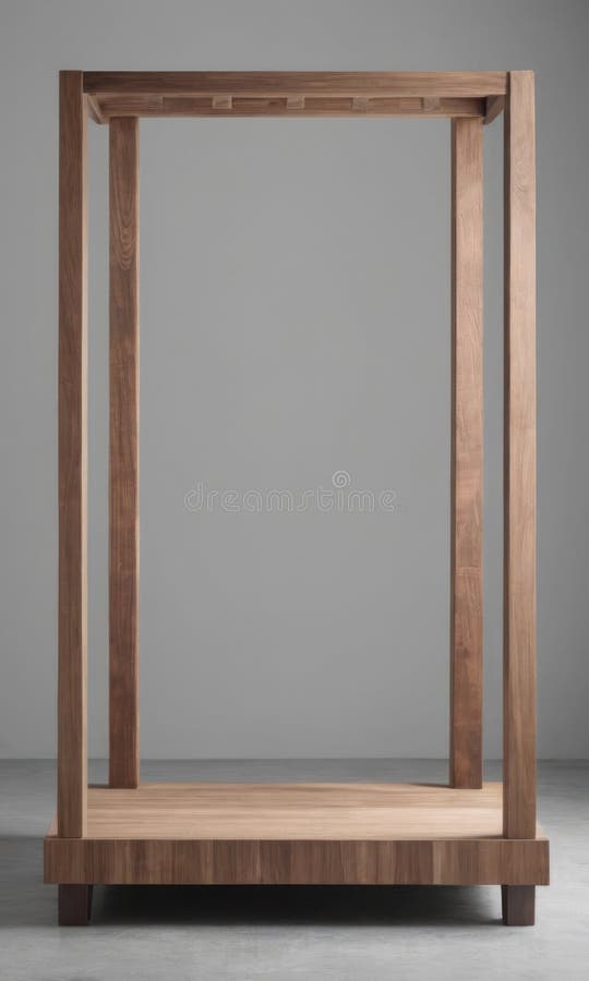 Wooden Stand with Frame and Columns. Product Stand and Podium for ...