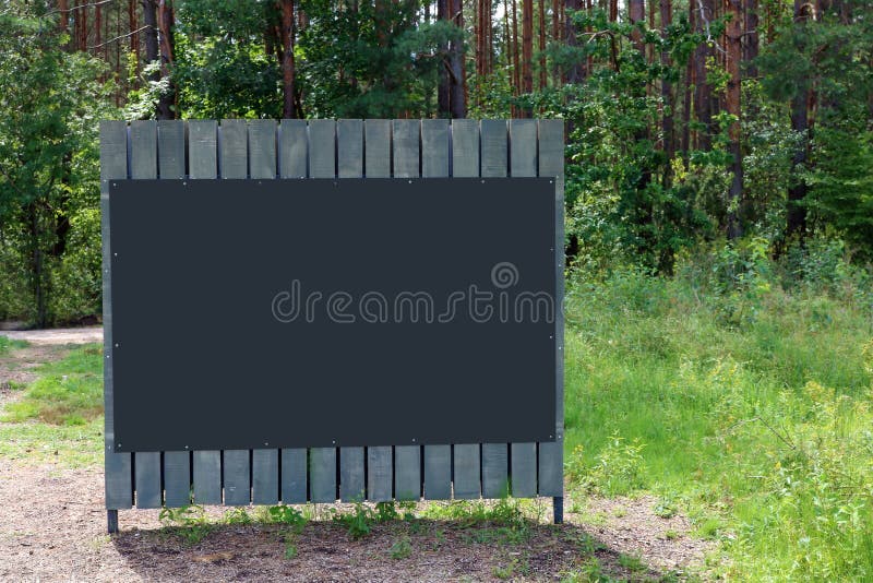 Wooden Stand for Information Stock Image - Image of forest, message ...