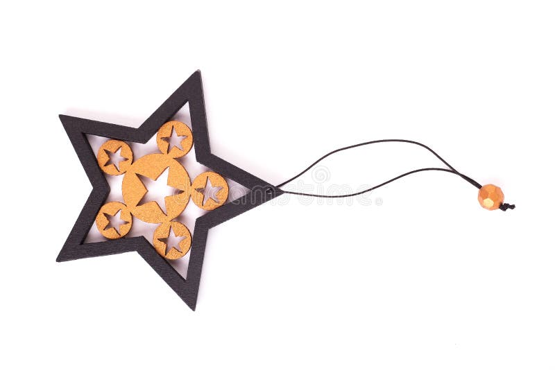 Wooden star toy isolate stock photo. Image of decoration - 132823722