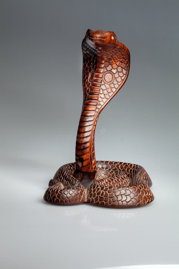 Wooden Statue of a Cobra, India Stock Image - Image of scary, color ...