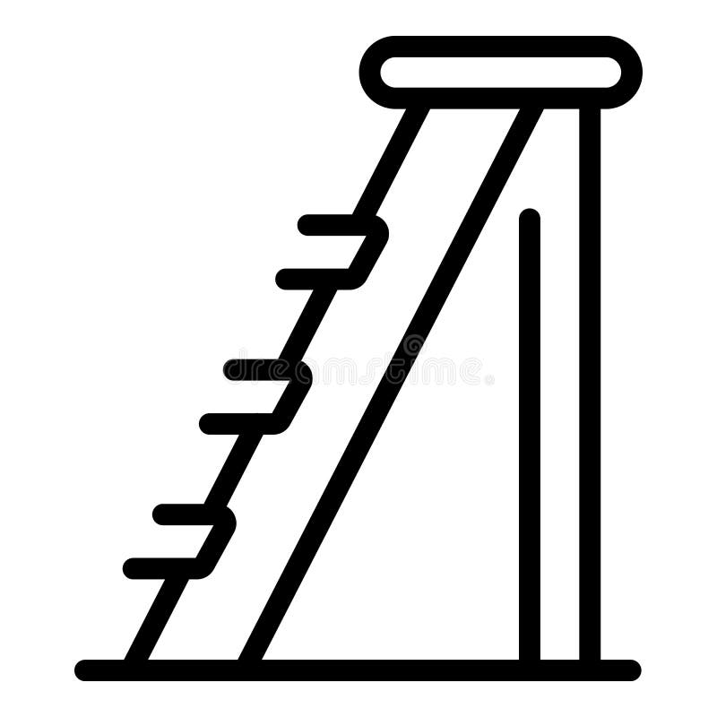 Step Ladder Icon Outline Vector. Metal Up Stock Vector - Illustration ...