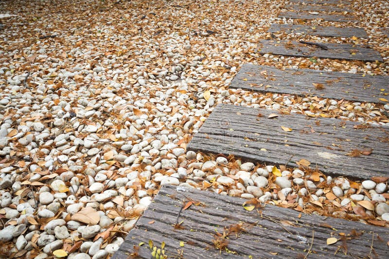 Wooden Step Walkway on Rock. Stock Photo - Image of pavement ...