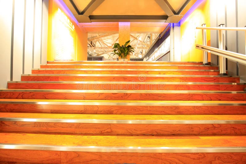 Wooden steps in the room stock image. Image of step - 175753993