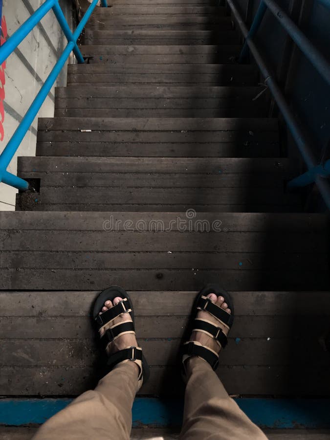 Wooden steps and stairs stock image. Image of black - 262886385