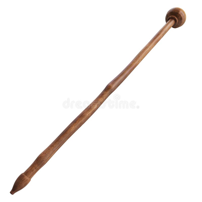 Wooden Stick with Rounded Ends Stock Image - Illustration of narrow ...