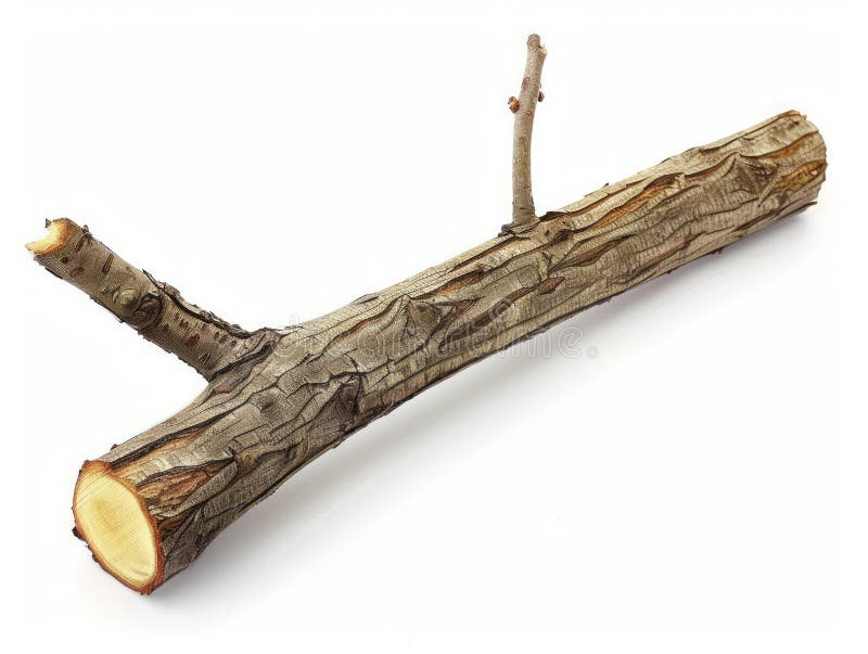A Wooden Stick with a Small Branch on it Stock Image - Image of tree ...