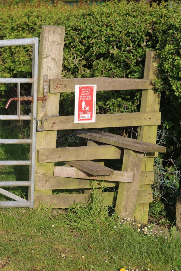 Wooden Stile on Footpath in Countryside Editorial Photography - Image ...