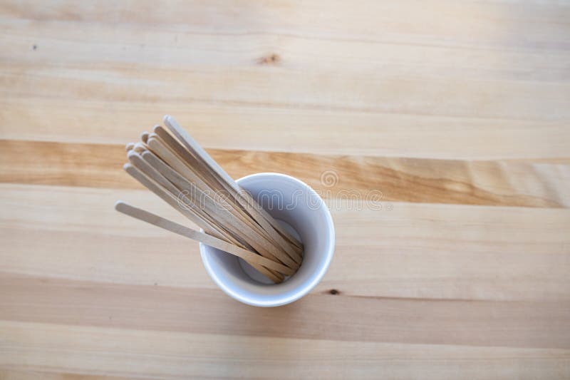 Wooden Stir Sticks for Coffee and Tea Stock Image - Image of business ...