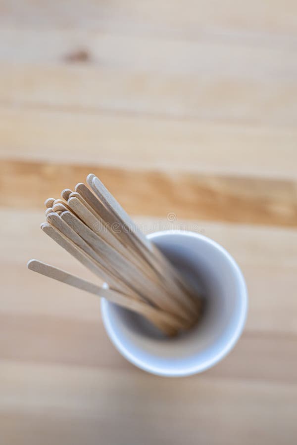 Wooden Stir Sticks for Coffee and Tea Stock Image - Image of beverage ...