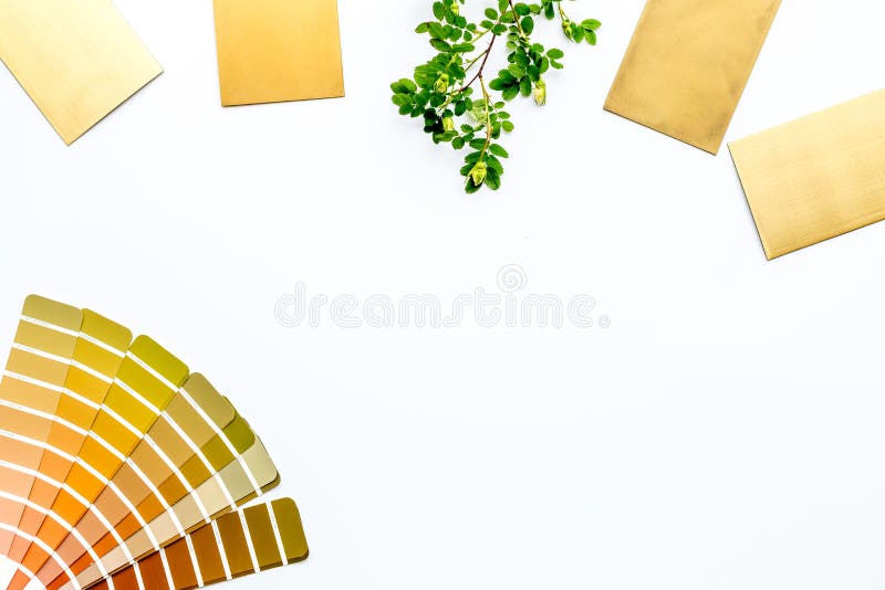 Wooden Stoneware and Kitchen Countertops Samples on the Table, Flat Lay ...