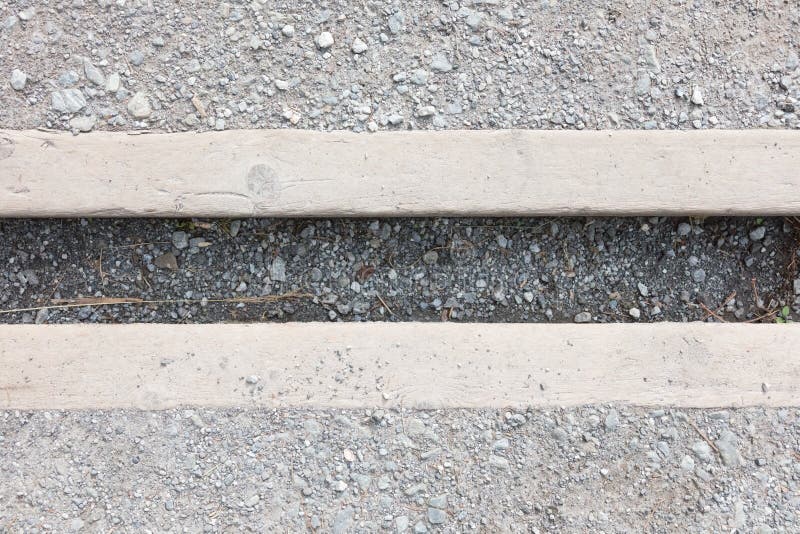 Wooden Storm Rain Drainage on a Path in the Mountains Stock Photo ...